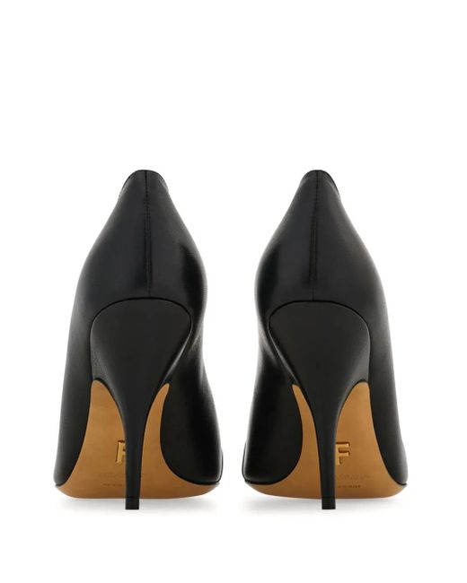 Ferragamo Mini Bow Pumps in Black | Lyst