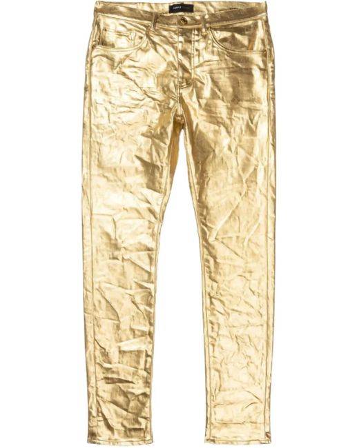Purple Brand Metallic Monogram Jeans in Natural for Men | Lyst