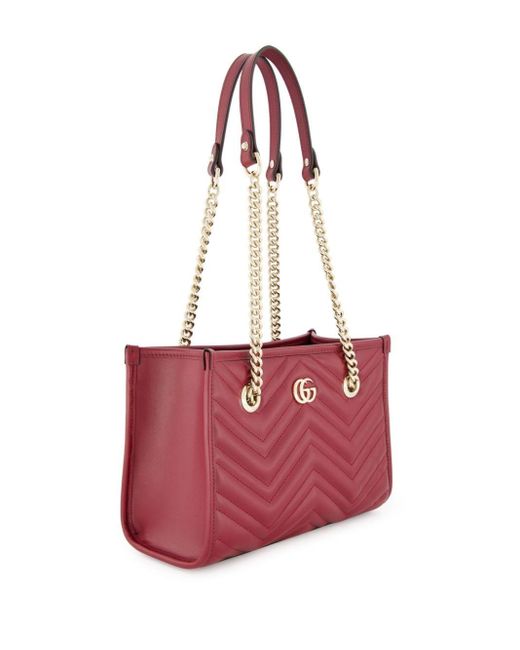 Gucci Marmont Shoulder Strap in Red | Lyst