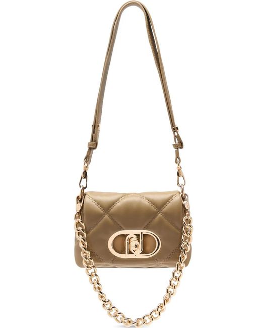 Liu Jo Quilted Monogram Shoulder Bag in Metallic | Lyst UK