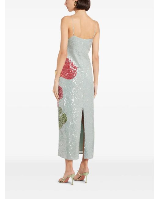 FARM Rio Sequin-Embellished Midi Dress in White | Lyst