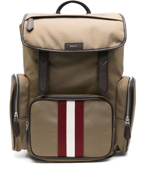 Bally Printed Code Explorer Backpack in Brown for Men | Lyst
