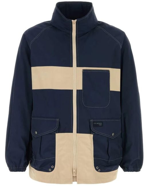 Fay Two-Tone Jacket in Blue for Men | Lyst
