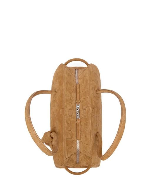 Jacquemus Knotted Reptile-Effect Tote Bag in Natural | Lyst UK