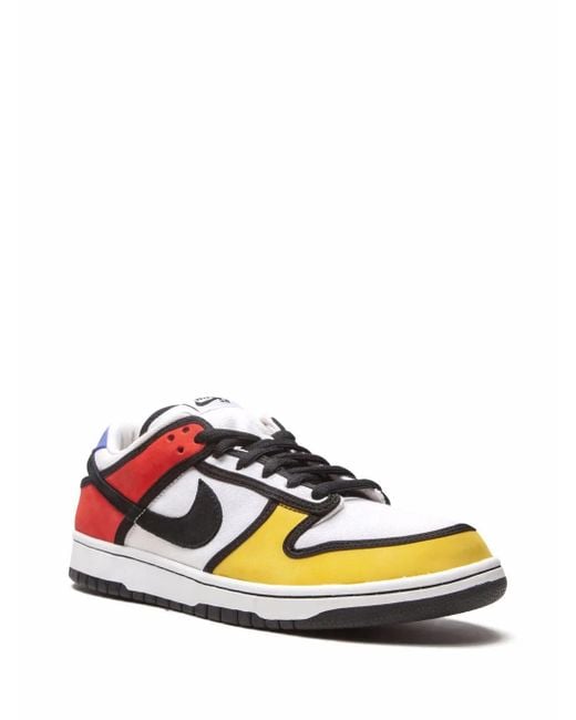 Nike Dunk Low Pro Sb "Piet Mondrian" Sneakers in White | Lyst
