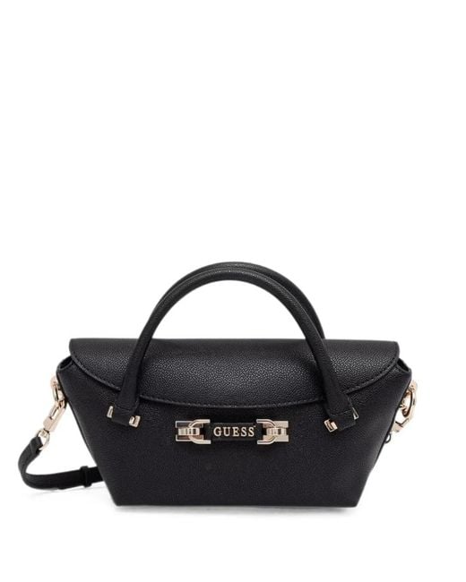 Guess Sophia Pebbled-Texture Tote Bag in Black | Lyst UK