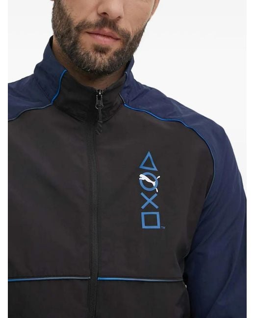 PUMA X Playstation Panelled Zip Jacket in Blue for Men | Lyst UK