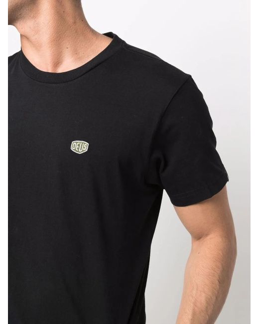 Deus Ex Machina Logo-Patch Cotton T-Shirt in Black for Men | Lyst UK