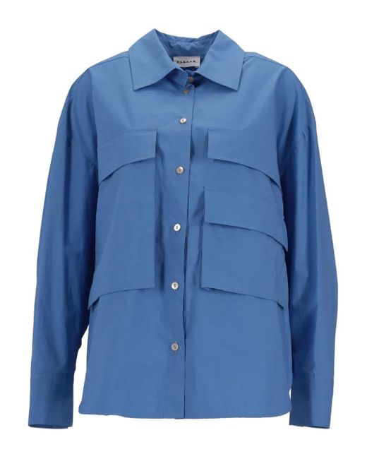 P.A.R.O.S.H. Chest-Pocket Long-Sleeve Shirt in Blue | Lyst UK