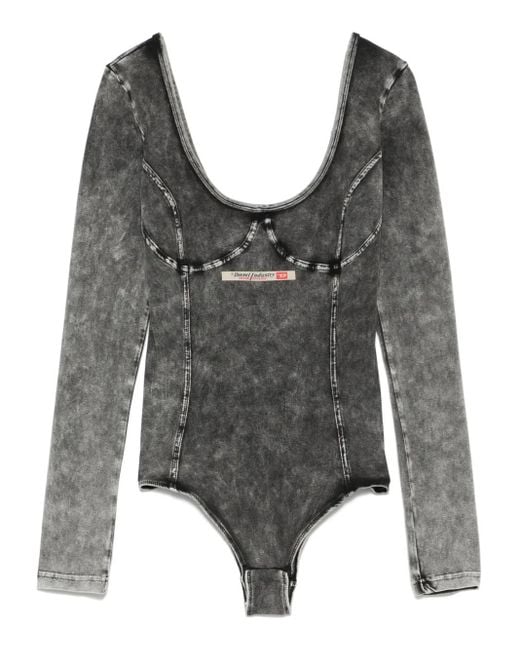DIESEL July-Dnm Bodysuit in Grey | Lyst UK