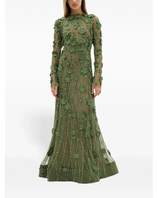 Rachel Gilbert Landon Gown Dress in Green | Lyst