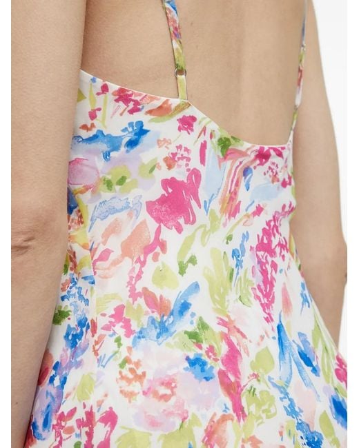 Abercrombie & Fitch Abstract-Pattern Maxi Dress in White | Lyst UK