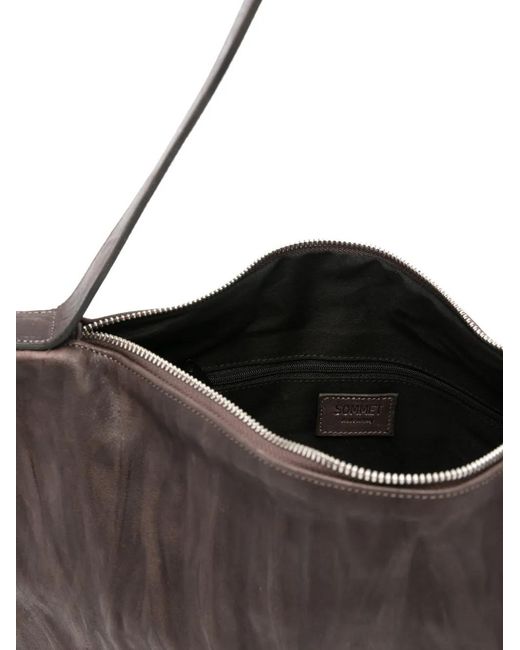 SOMMET Medium Lexi Leather Shoulder Bag in Brown | Lyst UK