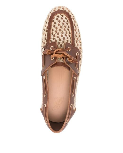 Ancient Greek Sandals Plaria Lace-Up Boat Shoes in Brown | Lyst UK
