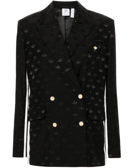 adidas Premium Jacquard Blazer in Black | Lyst