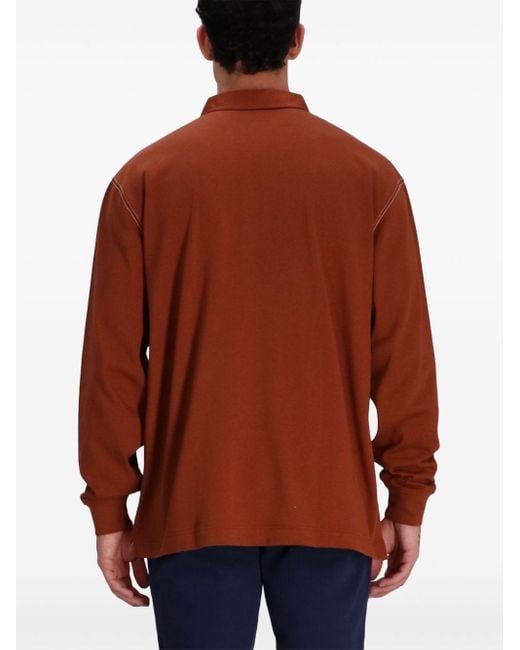 Lacoste Rugby Polo Shirt in Orange for Men | Lyst