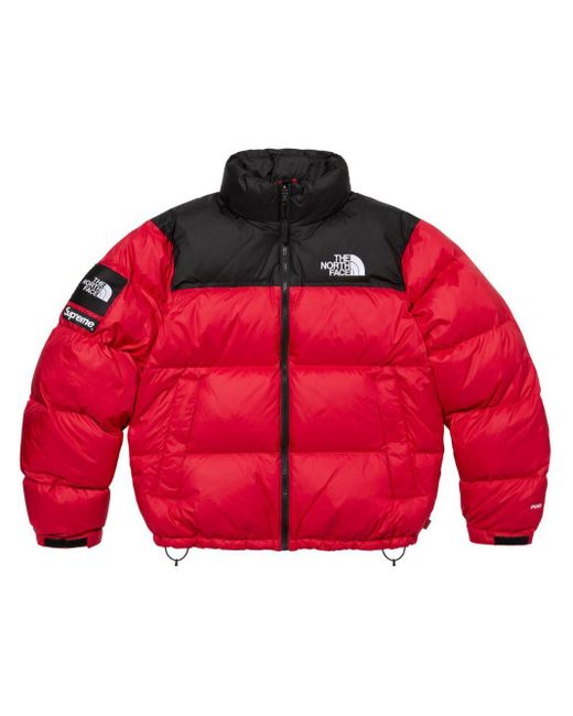 Supreme X The North Face Nuptse Jacket in Red for Men | Lyst