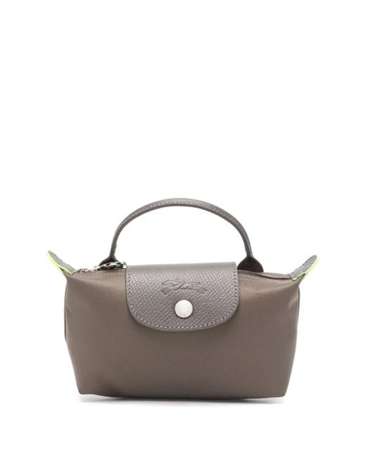 Longchamp Le Pliage Pouch in Gray | Lyst