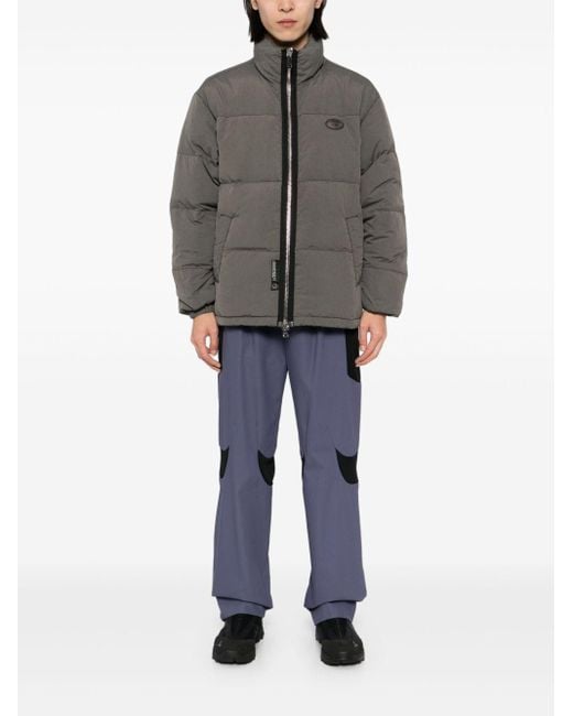 Aape By A Bathing Ape Moonface Logo Puffer Jacket in Gray for Men | Lyst