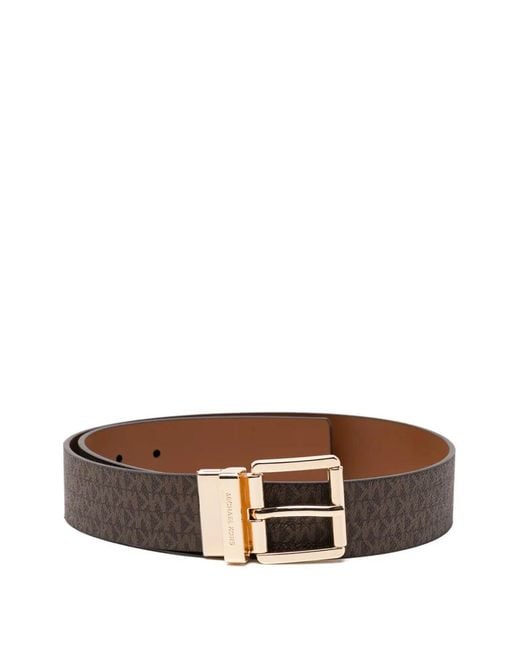 Michael Kors Reversible Logo Belt in Brown | Lyst