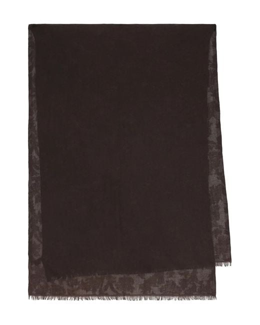 Loro Piana Cardo Frayed Floral Stole in Black | Lyst UK