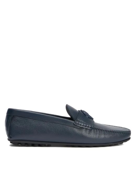 Roberto Cavalli Leather Loafers in Blue for Men | Lyst