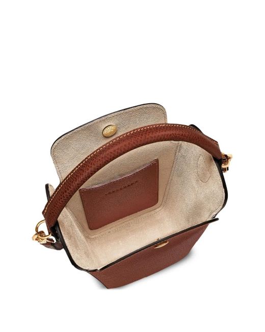 Longchamp Mini Épure Pop Corn Bucket Bag in Brown | Lyst UK