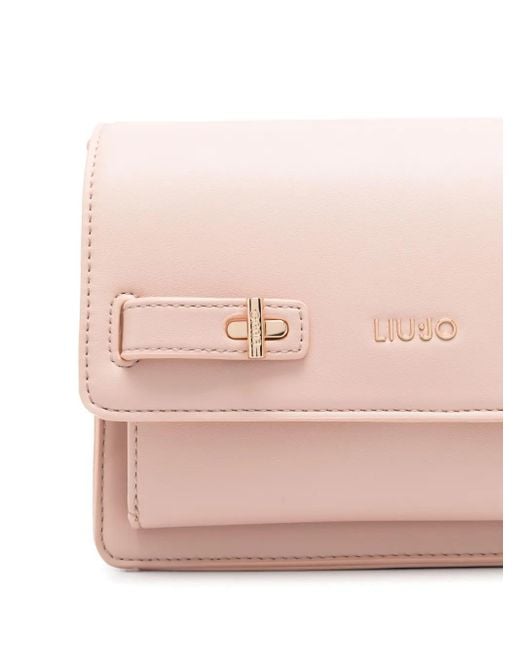 Liu Jo Logo-Lettering Cross Body Bag in Pink | Lyst UK