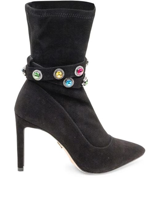 Kurt Geiger Sofia Suede Boots in Black | Lyst