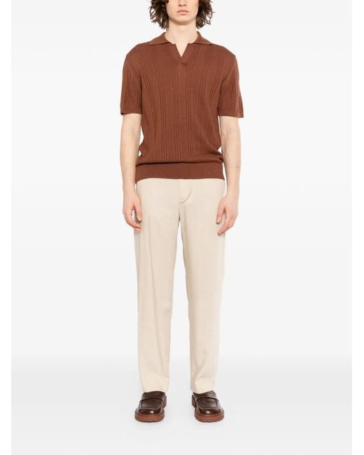 Canali Textured Top in Natural for Men | Lyst UK
