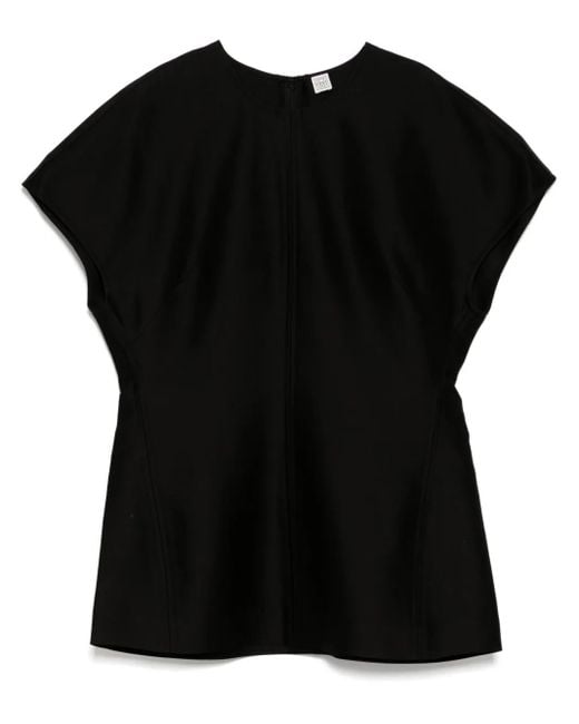 TOTEME Zip Fastening Top in Black | Lyst