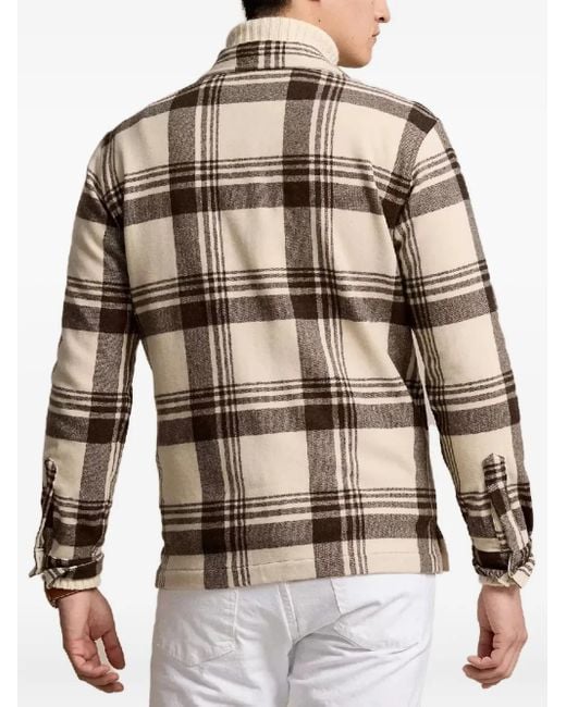 Polo Ralph Lauren Checked Wool Shirt in Natural for Men | Lyst UK