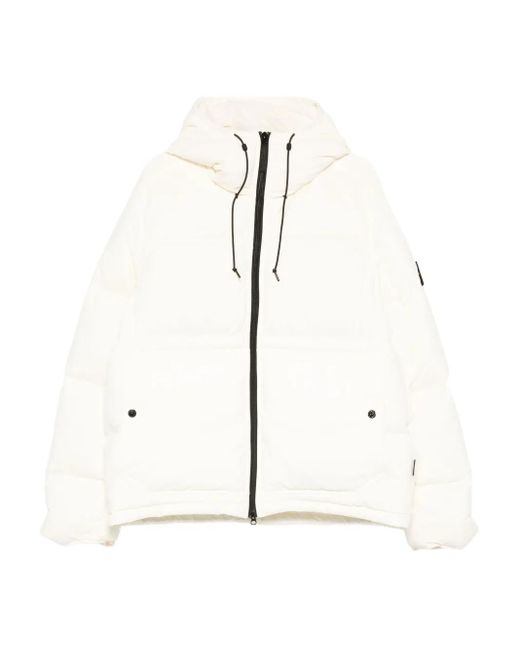 Stone Island Hooded Zip-Up Jacket in Natural for Men | Lyst UK