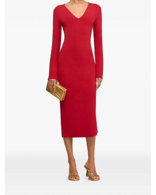 Cult Gaia Boa Bow Open Back Midi Dress in Red | Lyst UK