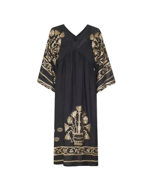 Greek Archaic Kori Crete Dress in Black | Lyst UK