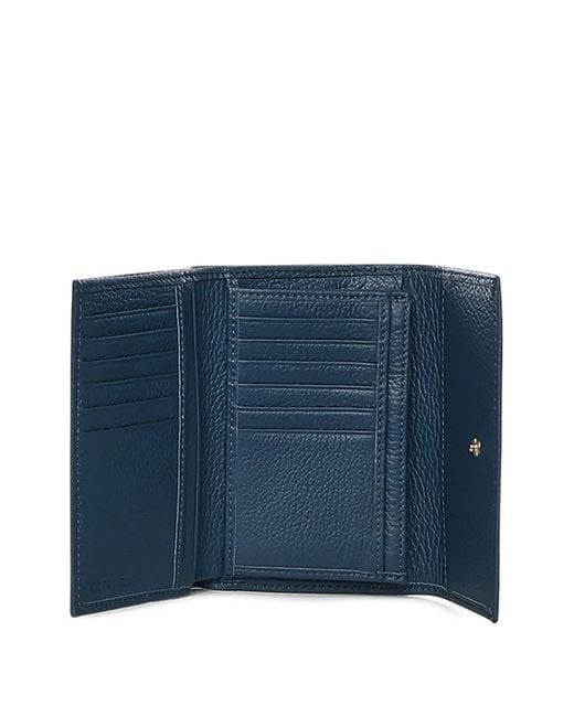 Coccinelle Logo-Plaque Leather Wallet in Blue | Lyst UK