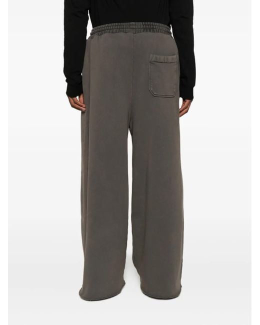 LỰU ĐẠN Bontan Raw-Cut Fleece Track Pants in Grey for Men | Lyst UK