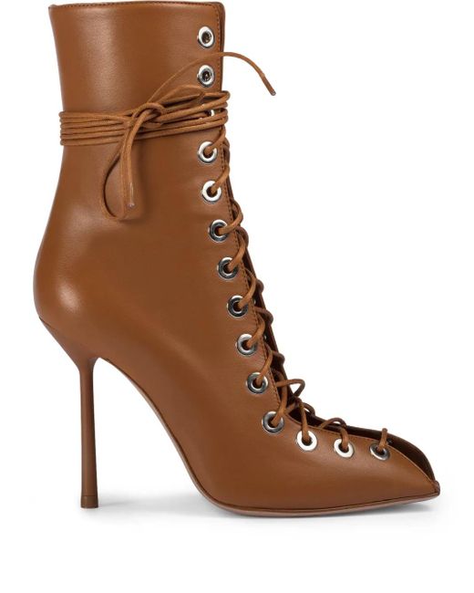 Le Silla 100Mm Courtney Boots in Brown | Lyst