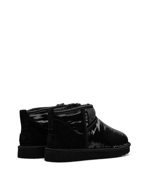 UGG Classic Ultra Mini "Mirror Ball" Boots in Black | Lyst