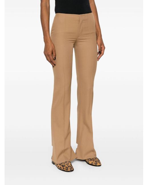 Chloé Coconut Relaxed Fit Trousers in Natural | Lyst