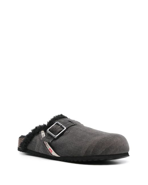 DIESEL D-Woodstock Slippers in Black for Men | Lyst