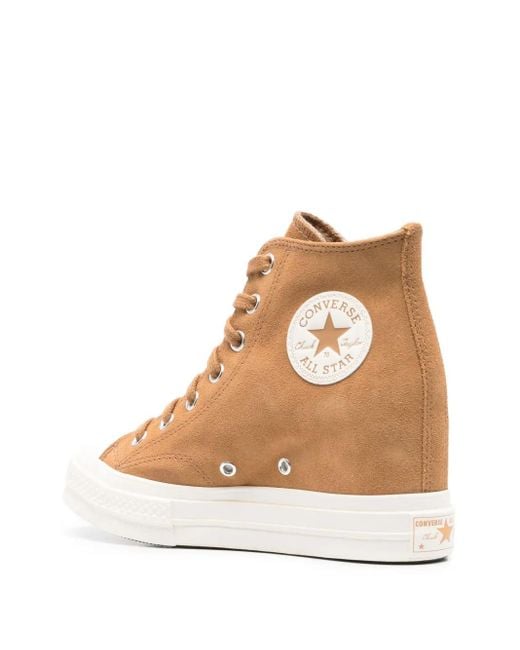 Converse Chuck 70 Lace-Up Platform Sneakers in Natural for Men | Lyst
