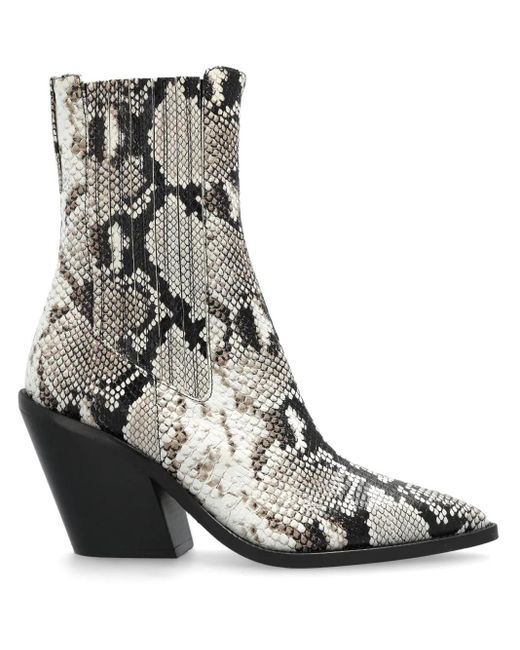 IRO Python-Print Boots in Black | Lyst
