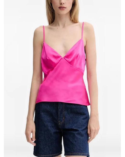 From Future V-Neck Top in Pink | Lyst UK
