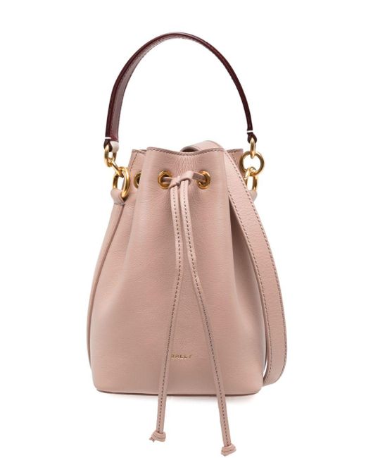Bally Mini Code Bucket Bag in Natural | Lyst