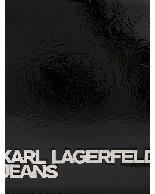 Karl Lagerfeld Logo-Lettering Cross Body Bag in Black | Lyst