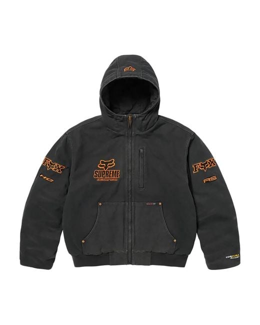 Supreme X Fox Racing Hoodie in Black | Lyst UK