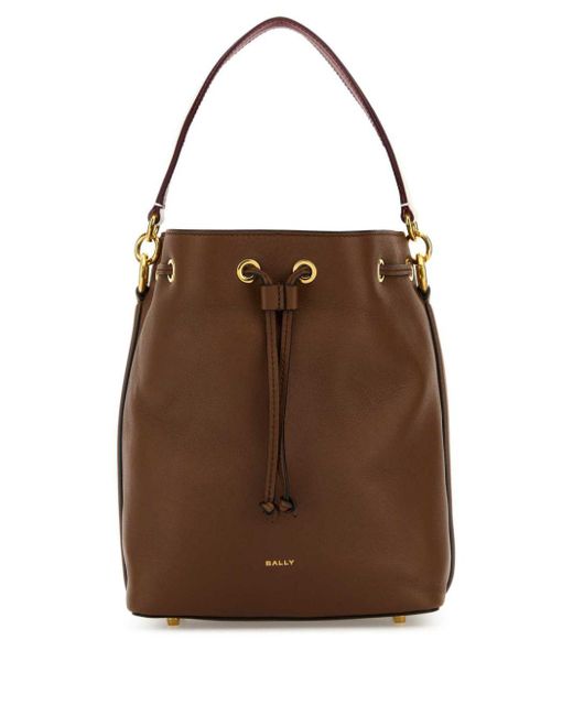 Bally Code Bucket Bag in Brown | Lyst