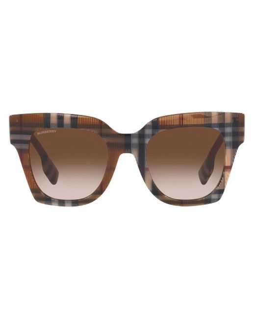 burberry-kitty-check-pattern-sunglasses-in-brown-lyst