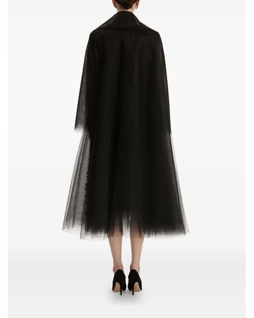 Oscar de la Renta Foxglove Coat in Black | Lyst UK